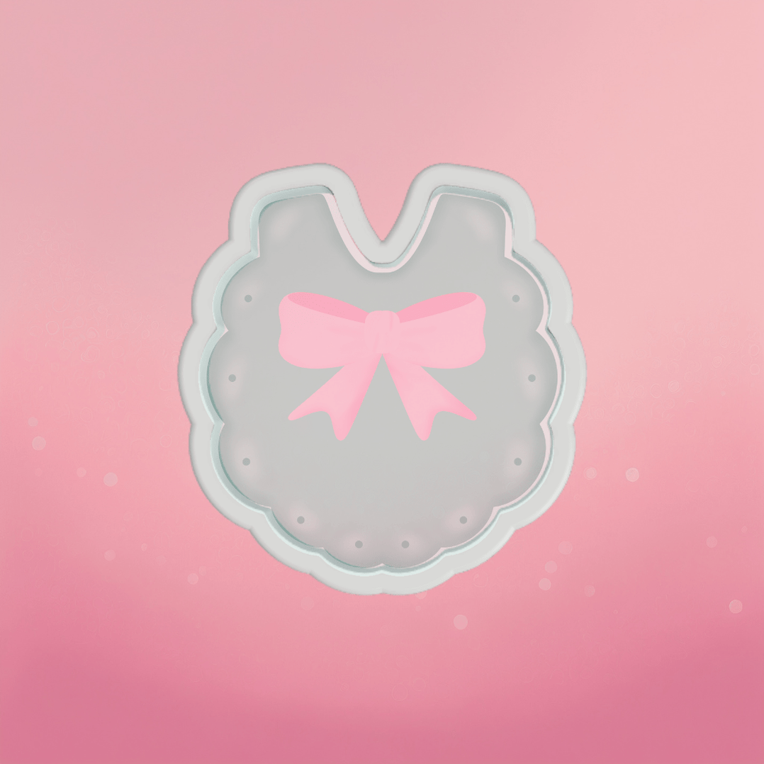 Baby Scalloped Bib Cookie Cutter — The Cookie Countess