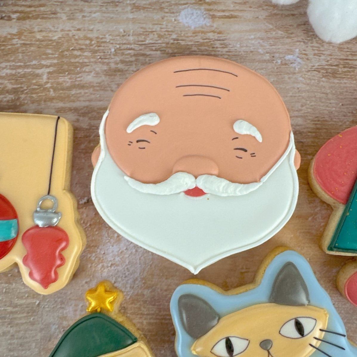 Bald Santa Cookie Cutter — The Cookie Countess
