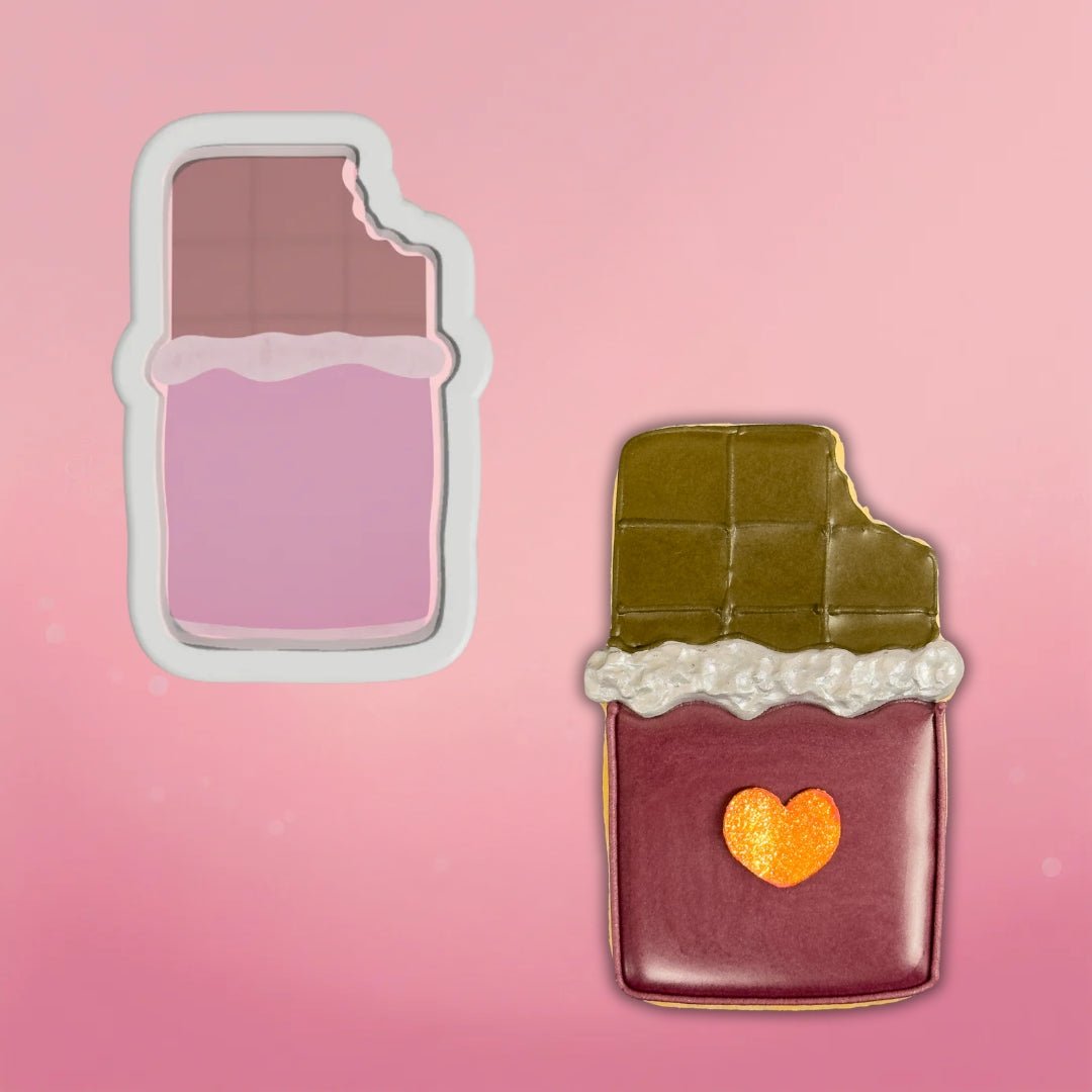 Bitten Chocolate Bar Cookie Cutter — The Cookie Countess