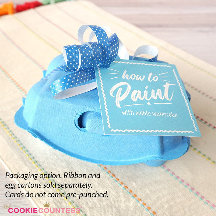 Blue PYO Instruction Card 3", Pack of 50 — The Cookie Countess