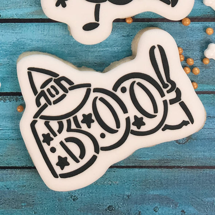 Boo! PYO Cookie Stencil for Halloween — The Cookie Countess