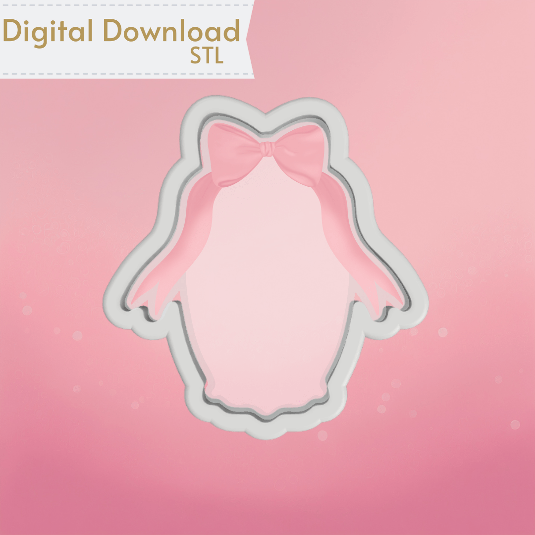 Bow Plaque Cookie Cutter STL — The Cookie Countess
