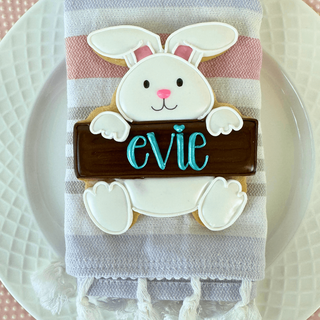Bunny Name Plaque Cookie Cutter — The Cookie Countess