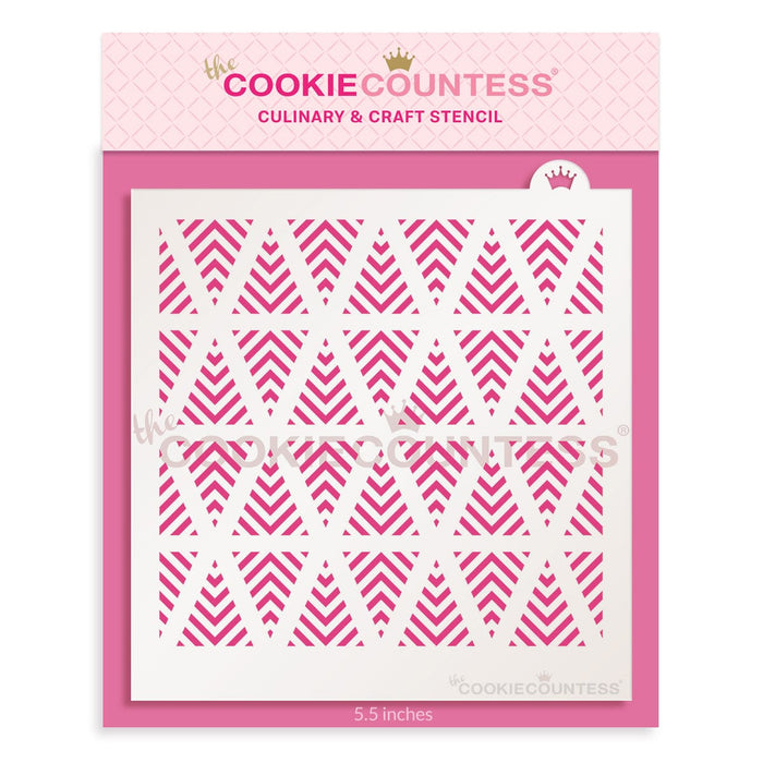 Chevron Trees Pattern Stencil - Cookies, Crafts, Cakes — The Cookie ...
