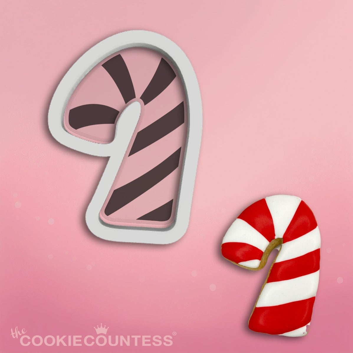Chunky Candy Cane Cookie Cutter — The Cookie Countess