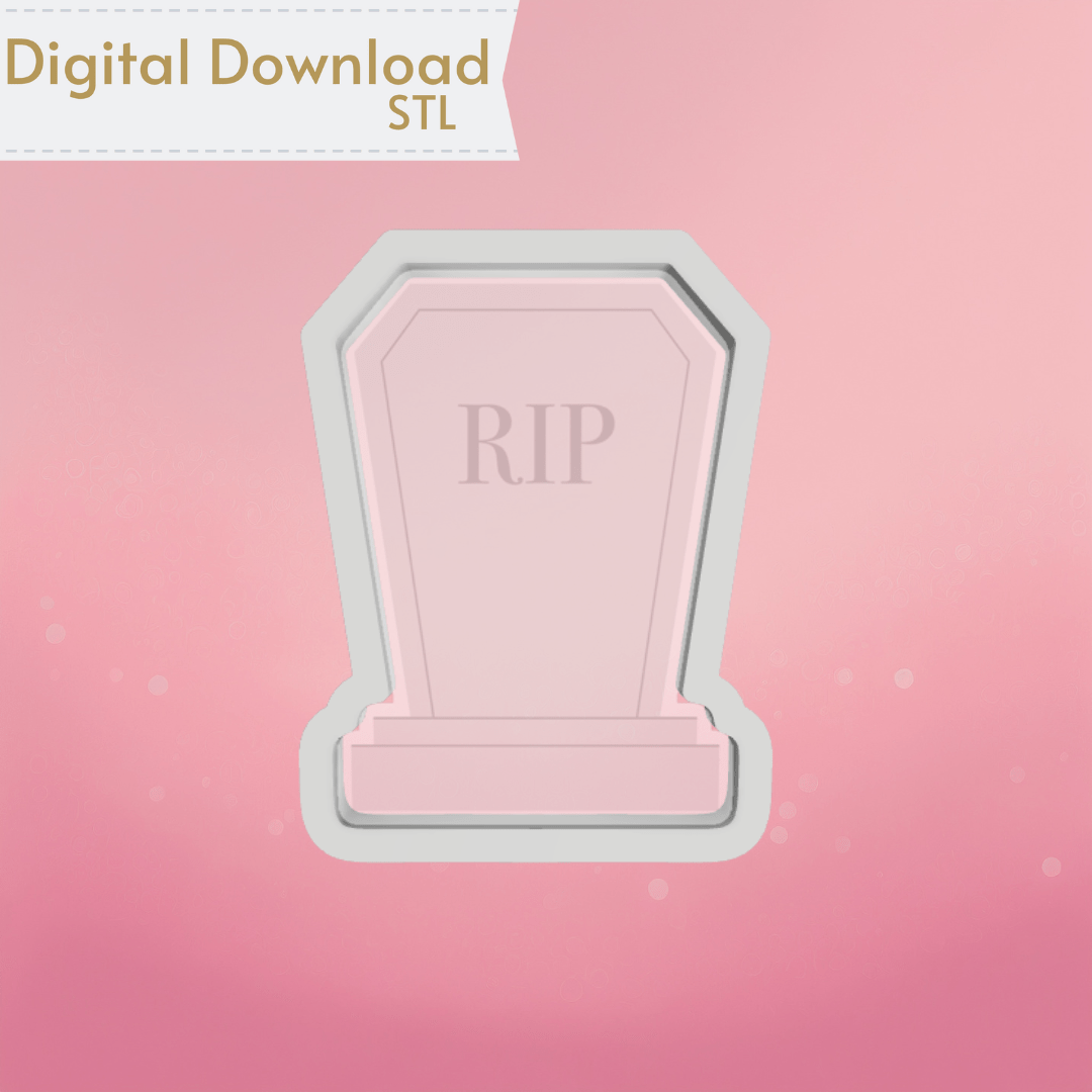 Coffin Gravestone Cookie Cutter STL — The Cookie Countess