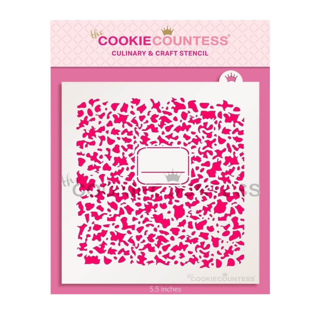 Composition Notebook Cookie Stencil - Back to School — The Cookie Countess