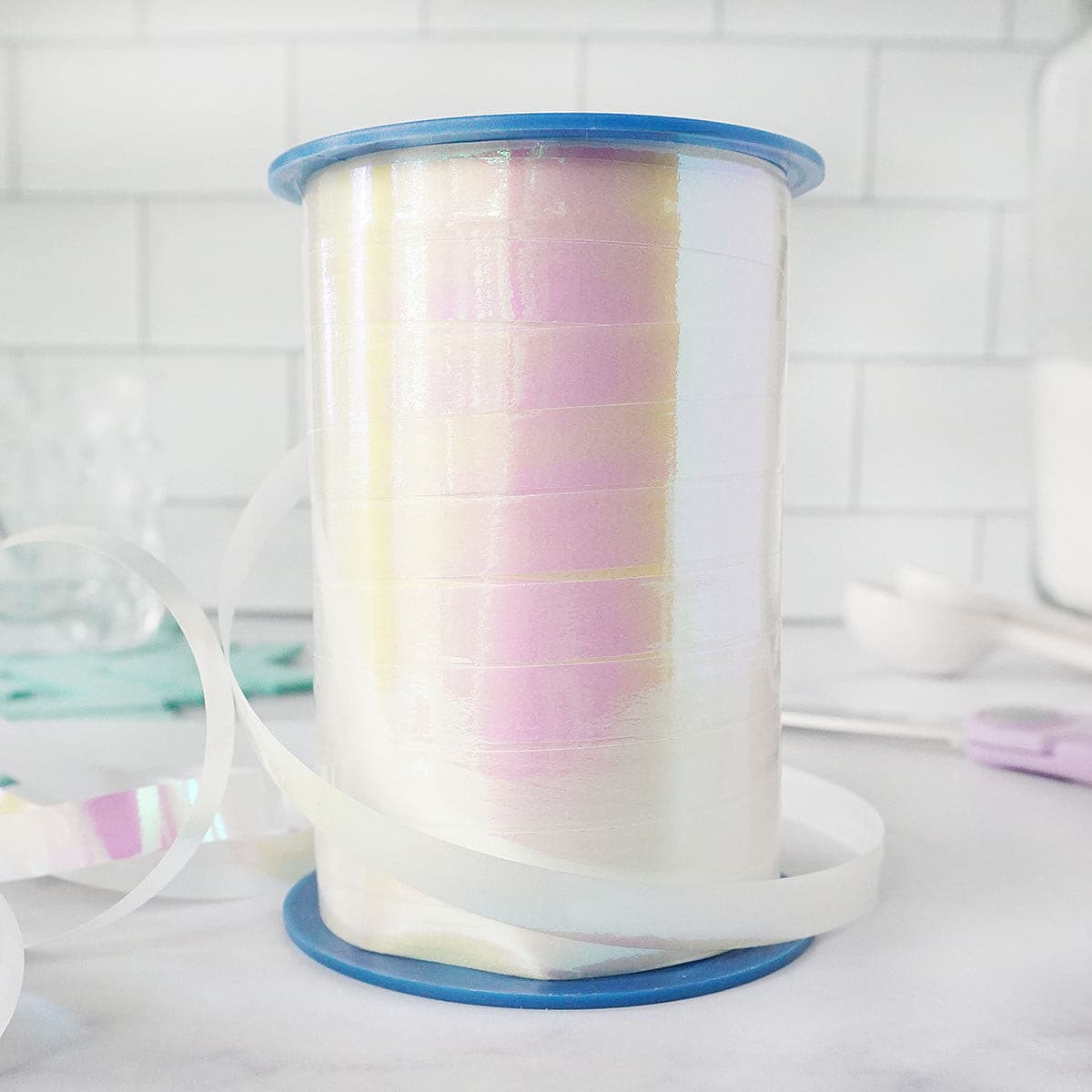 LED Luau Party Decor Darice Iridescent Curling Ribbon - 0.1875 Inch X ...