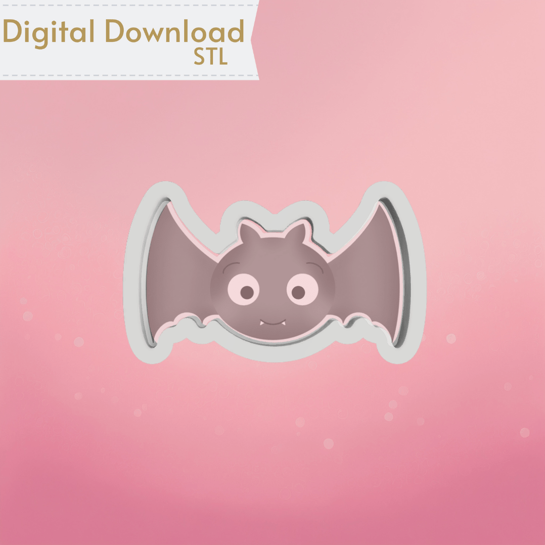 Cute Bat Cookie Cutter STL — The Cookie Countess