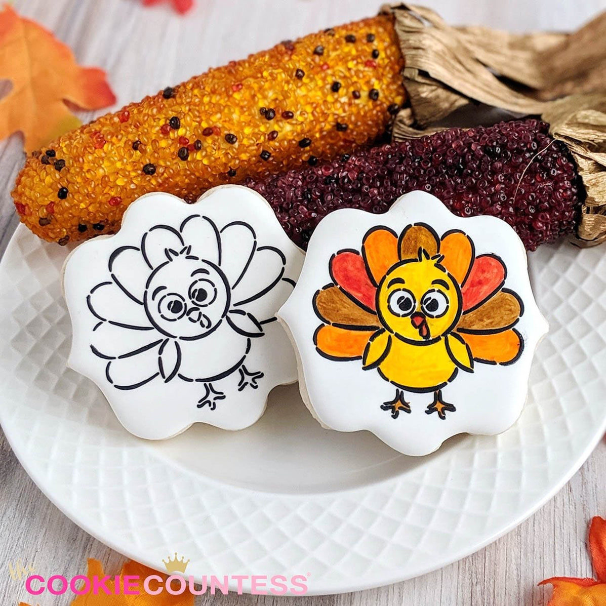 Thanksgiving Turkey PYO Cookie Stencil - A Best Seller! — The Cookie ...