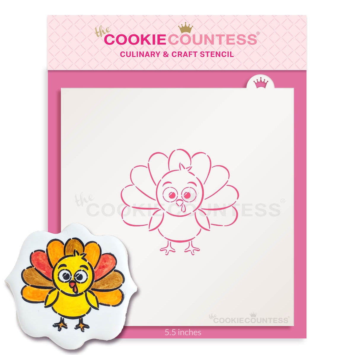 Thanksgiving Turkey PYO Cookie Stencil - A Best Seller! — The Cookie ...