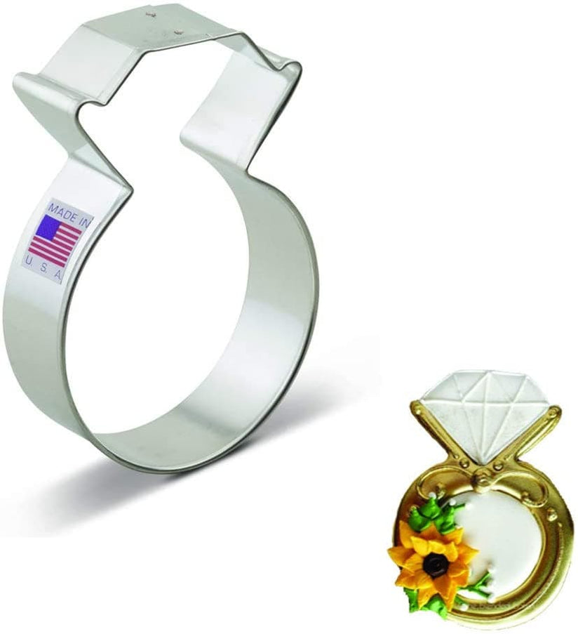 Diamond Ring Cookie Cutter 3 3/4" — The Cookie Countess