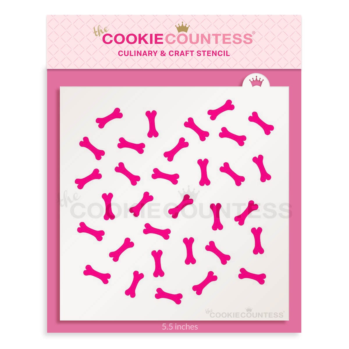Dog Bones Stencil - Fancy Dog Treats, Pet Treat Supplies — The Cookie ...