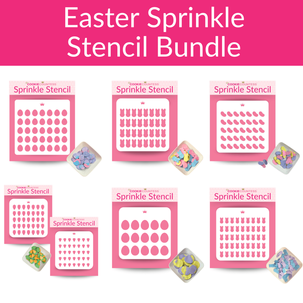 Easter Sprinkle Stencil Bundle — The Cookie Countess