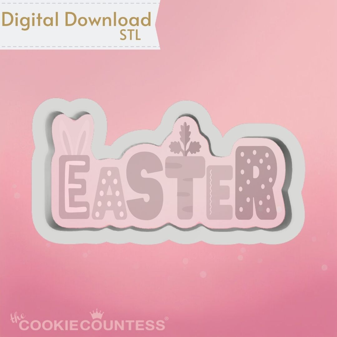 Easter with Ears Cookie Cutter STL — The Cookie Countess