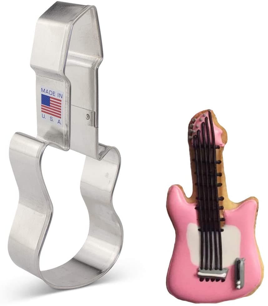 Electric Guitar Cookie Cutter 5 1/8 x 2" — The Cookie Countess
