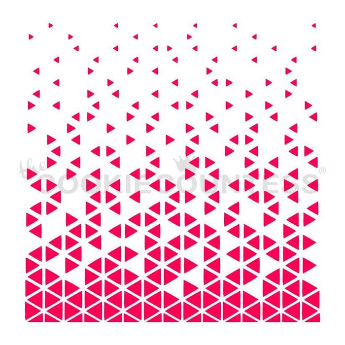 Falling Triangles Pattern Stencil — The Cookie Countess