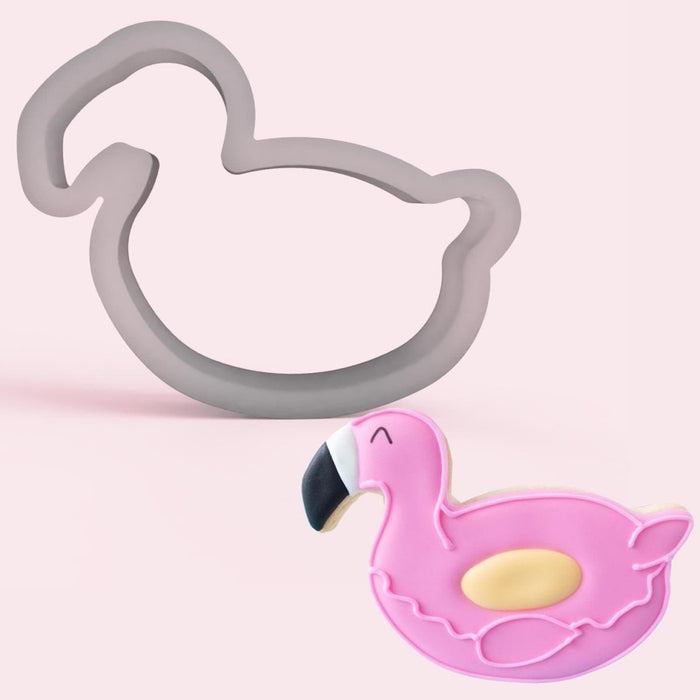Flamingo Pool Float 3.75" Cookie Cutter — The Cookie Countess