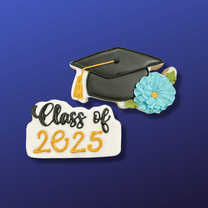 Floral Grad Cap Cookie Cutter — The Cookie Countess