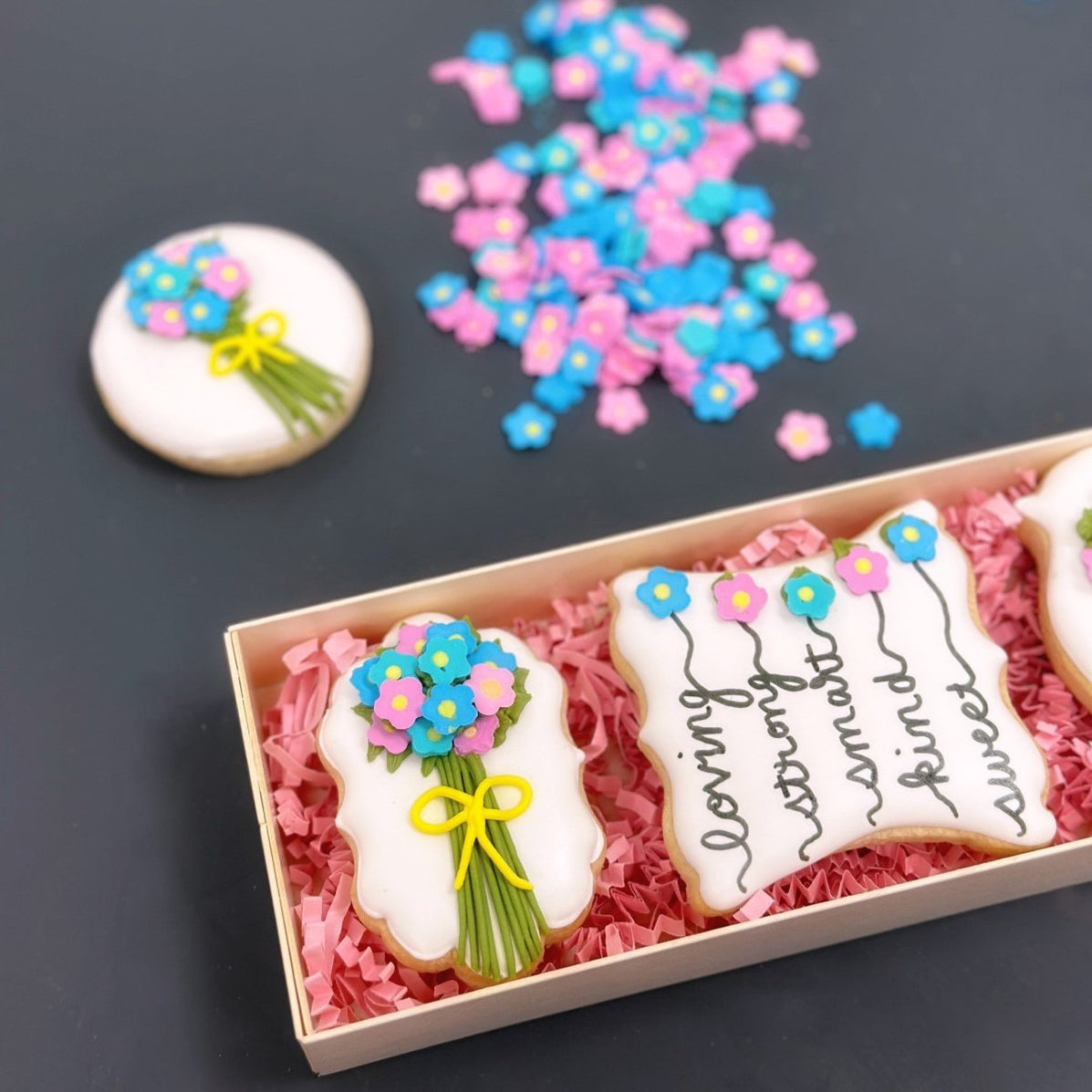 Flower Bloom 2pc Sprinkle Stencil — The Cookie Countess