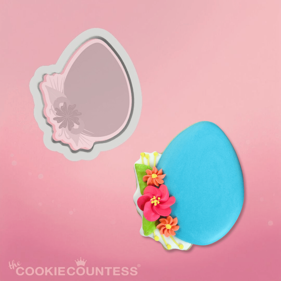 Flowers Egg Cookie Cutter — The Cookie Countess