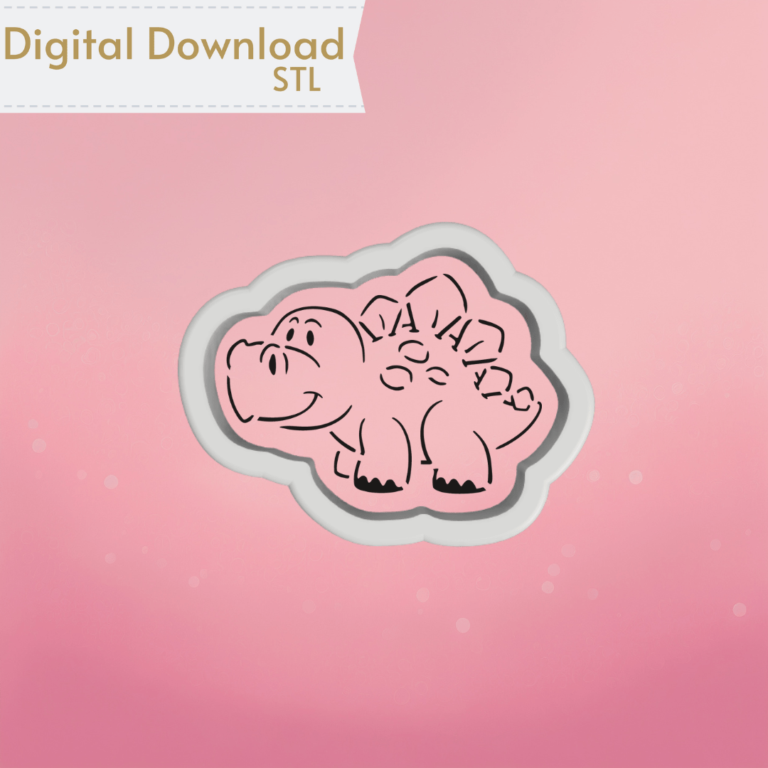 Friendly Dinosaur-PYO Cookie Cutter STL — The Cookie Countess