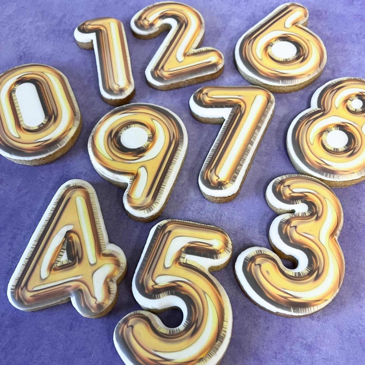 Gold Balloon Numbers - Digital Download, Cutter and/or Artwork — The ...