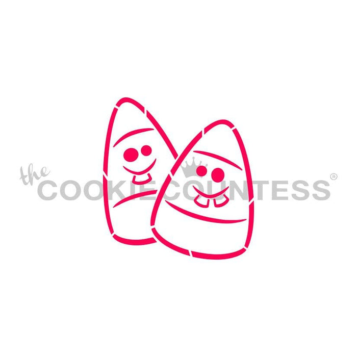Goofy Candy Corn Stencil - Drawn by Krista — The Cookie Countess