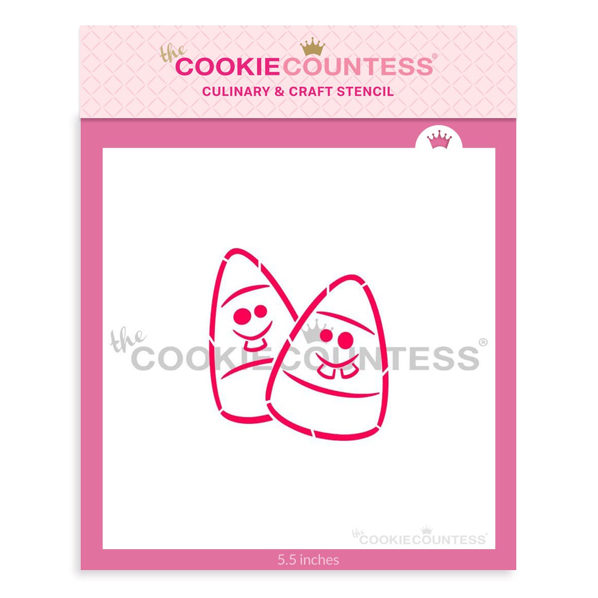 Goofy Candy Corn Stencil - Drawn by Krista — The Cookie Countess