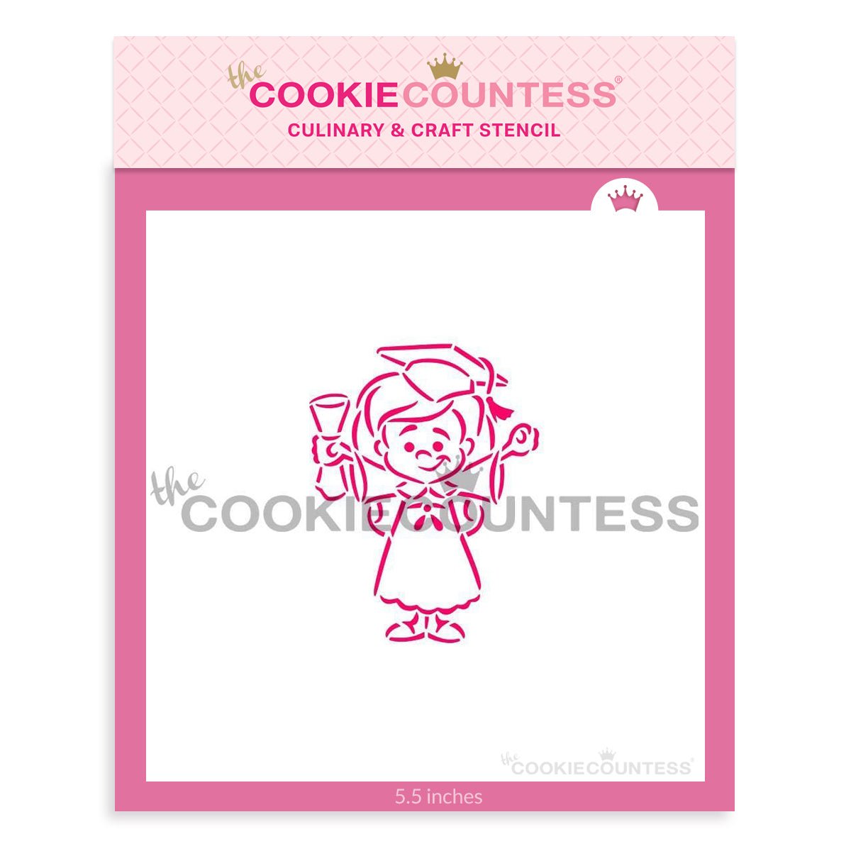 Graduate Girl PYO Stencil - Drawn by Krista — The Cookie Countess