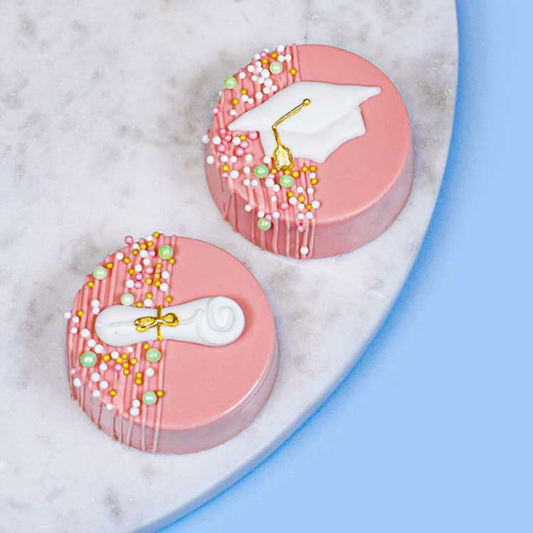 Graduation Cap and Diploma: White Set, Royal Icing Decorations 18pc ...