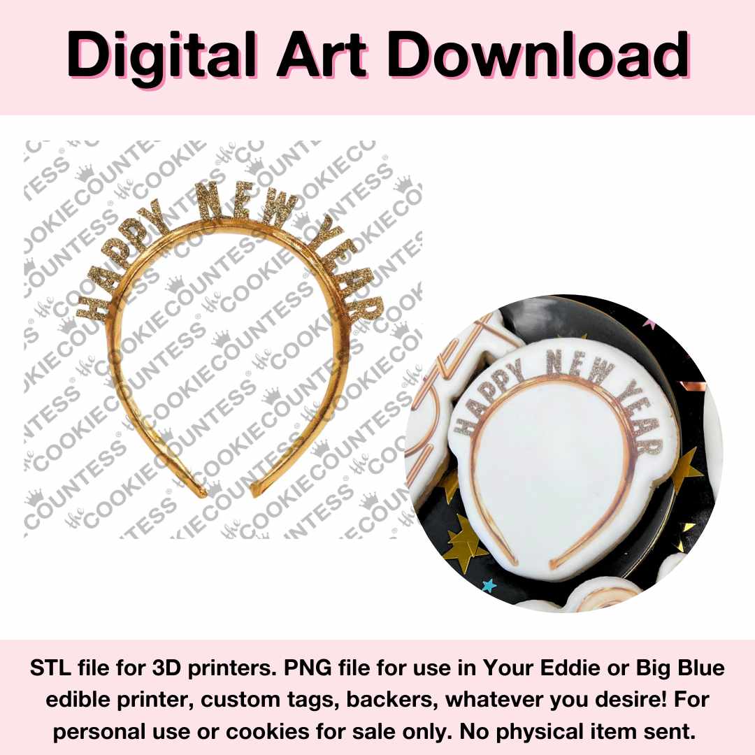 Happy New Year Headband - Digital Download, Cutter and/or Artwork — The ...