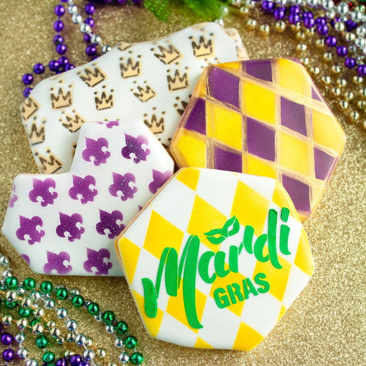 Harlequin Cookie Stencil - Essential Stencils for Cookies, Cakes ...