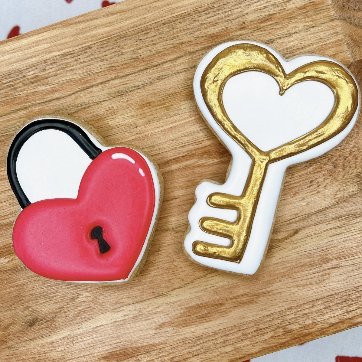 Heart Key Cookie Cutter — The Cookie Countess