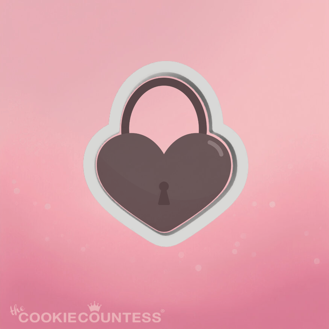 Heart Lock Cookie Cutter — The Cookie Countess