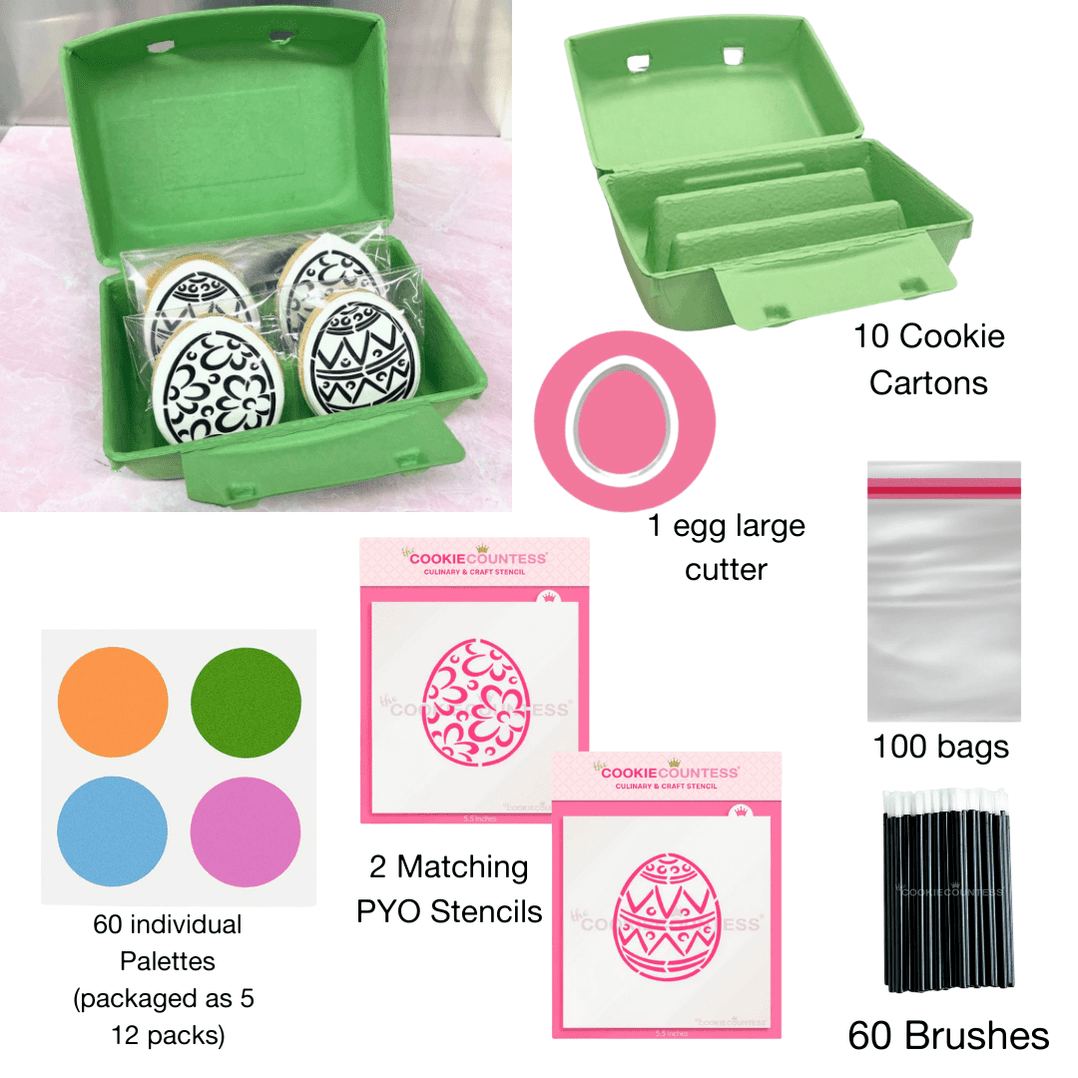 Large Easter Egg Cookie Carton PYO Bundle — The Cookie Countess