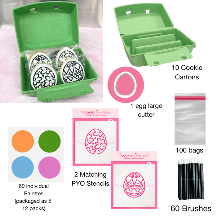 Large Easter Egg Cookie Carton PYO Bundle — The Cookie Countess