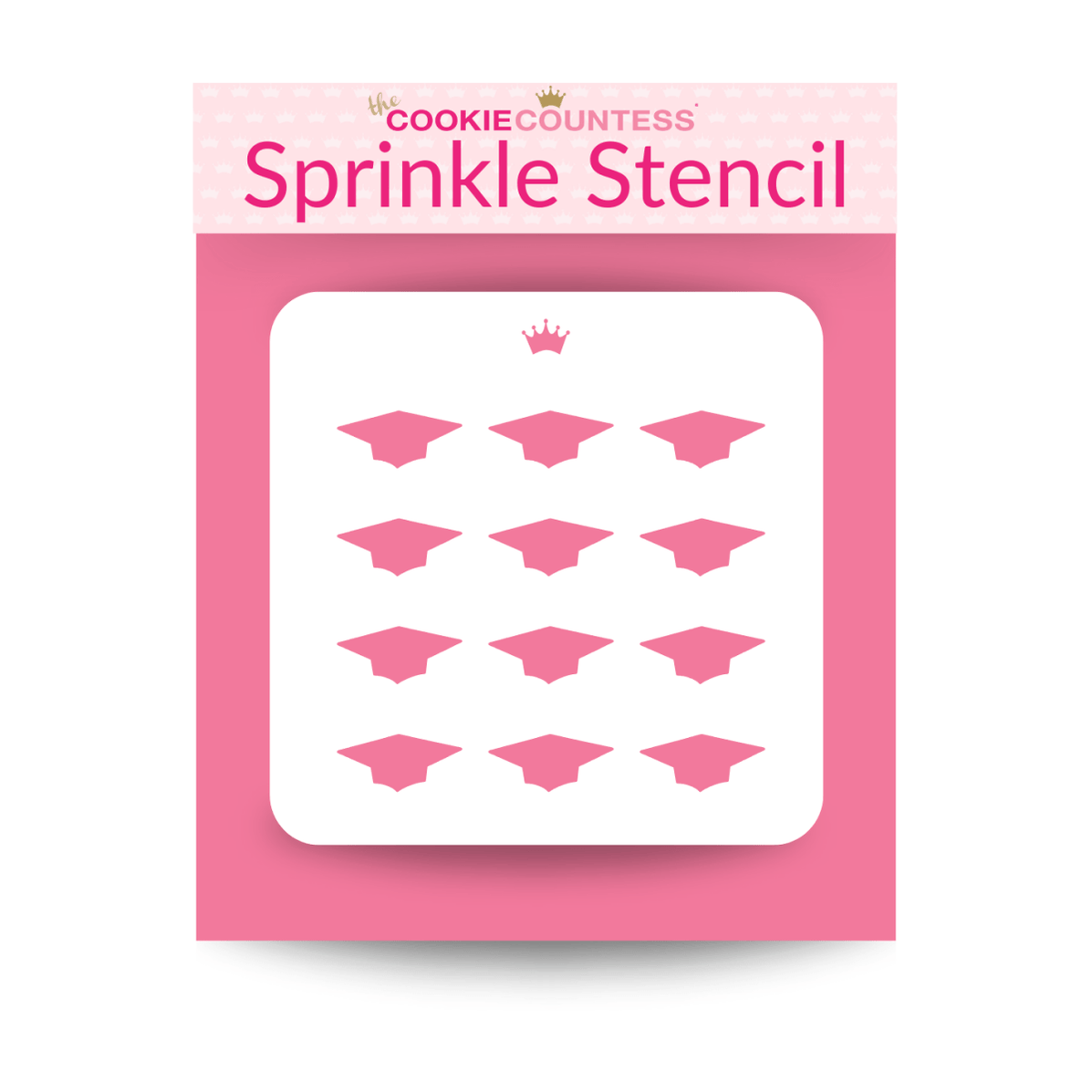 Large Grad Cap Sprinkle Stencil — The Cookie Countess