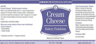Cream Cheese Bakery Emulsion Flavoring - Alcohol free Made in USA — The ...