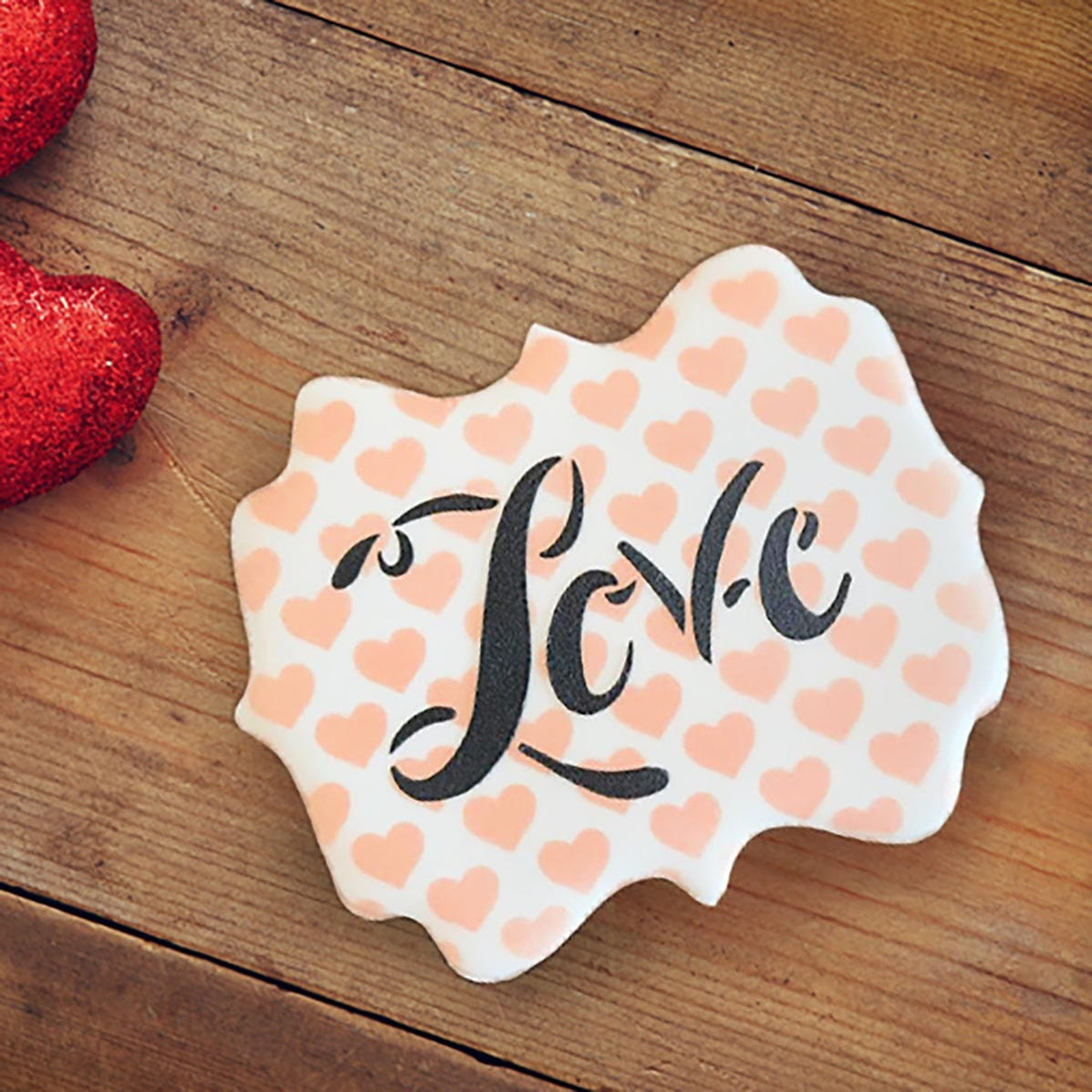 Love Script Stencil — The Cookie Countess