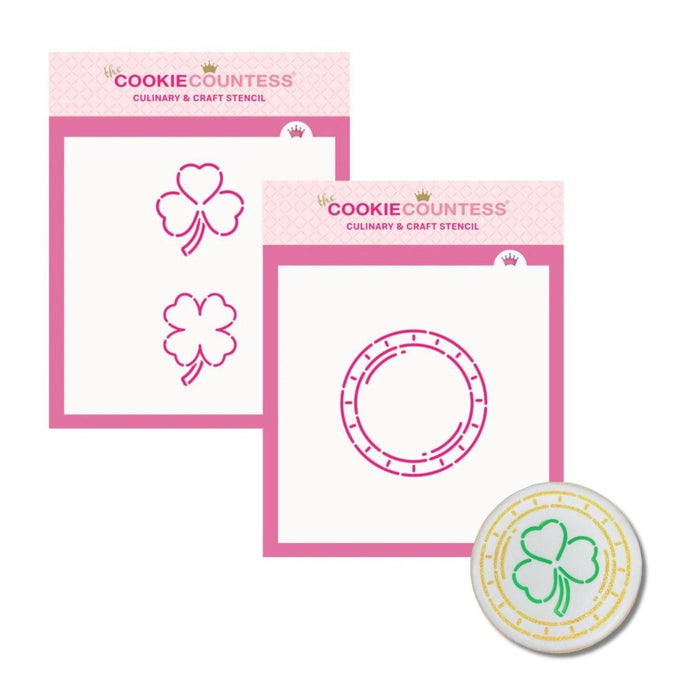 Lucky Coin PYO 2-Piece Stencil Set — The Cookie Countess