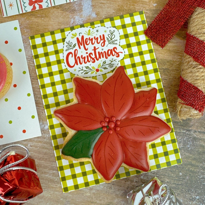 Merry Christmas and Plaid Cookie Backer - Food Safe, Double Sided 3.75 ...