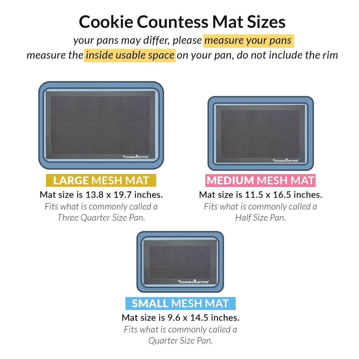 Mesh Non-Stick Baking Mats — The Cookie Countess