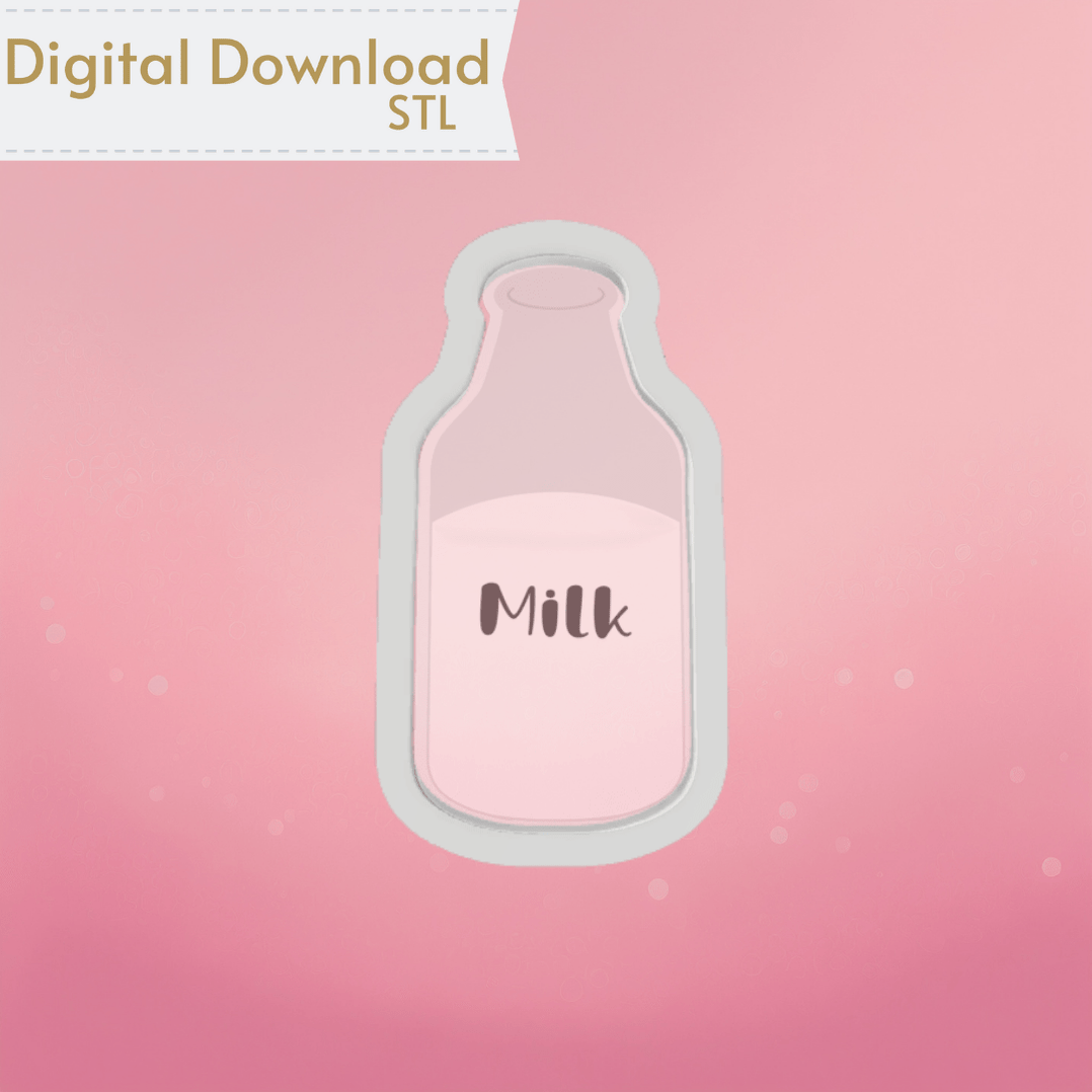 Milk Bottle Cookie Cutter STL — The Cookie Countess