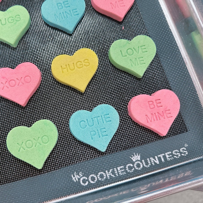 Mini Conversation Heart Cookie Cutter and Stamps — The Cookie Countess