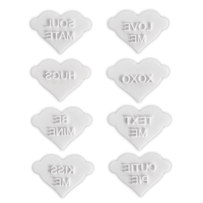 Mini Conversation Heart Cookie Cutter and Stamps — The Cookie Countess