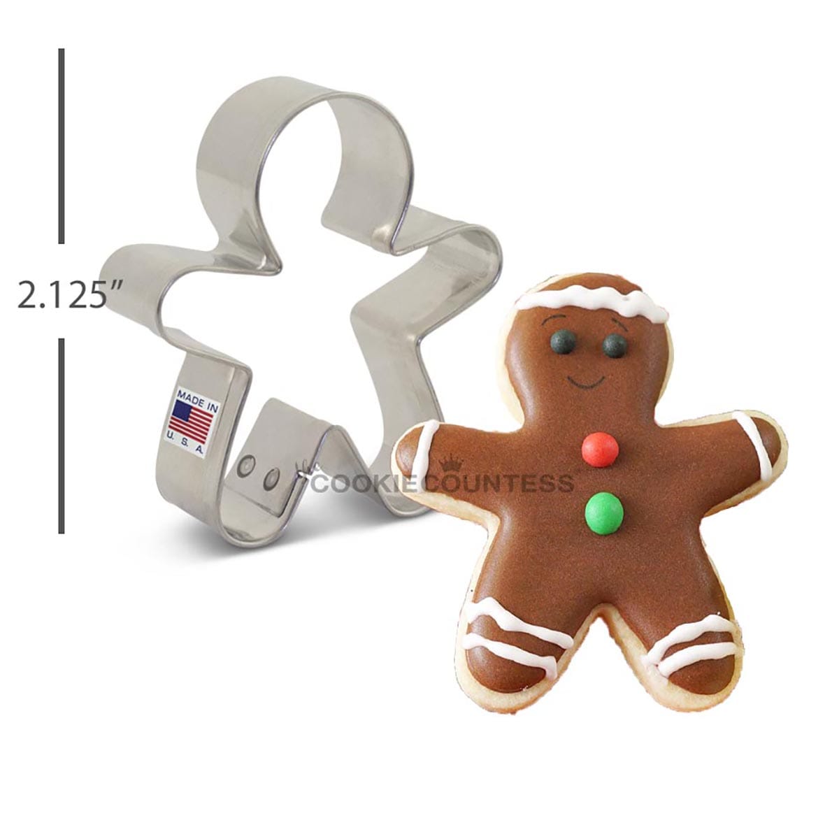 MINI Gingerbread Man Cookie Cutter 2 1/4" — The Cookie Countess