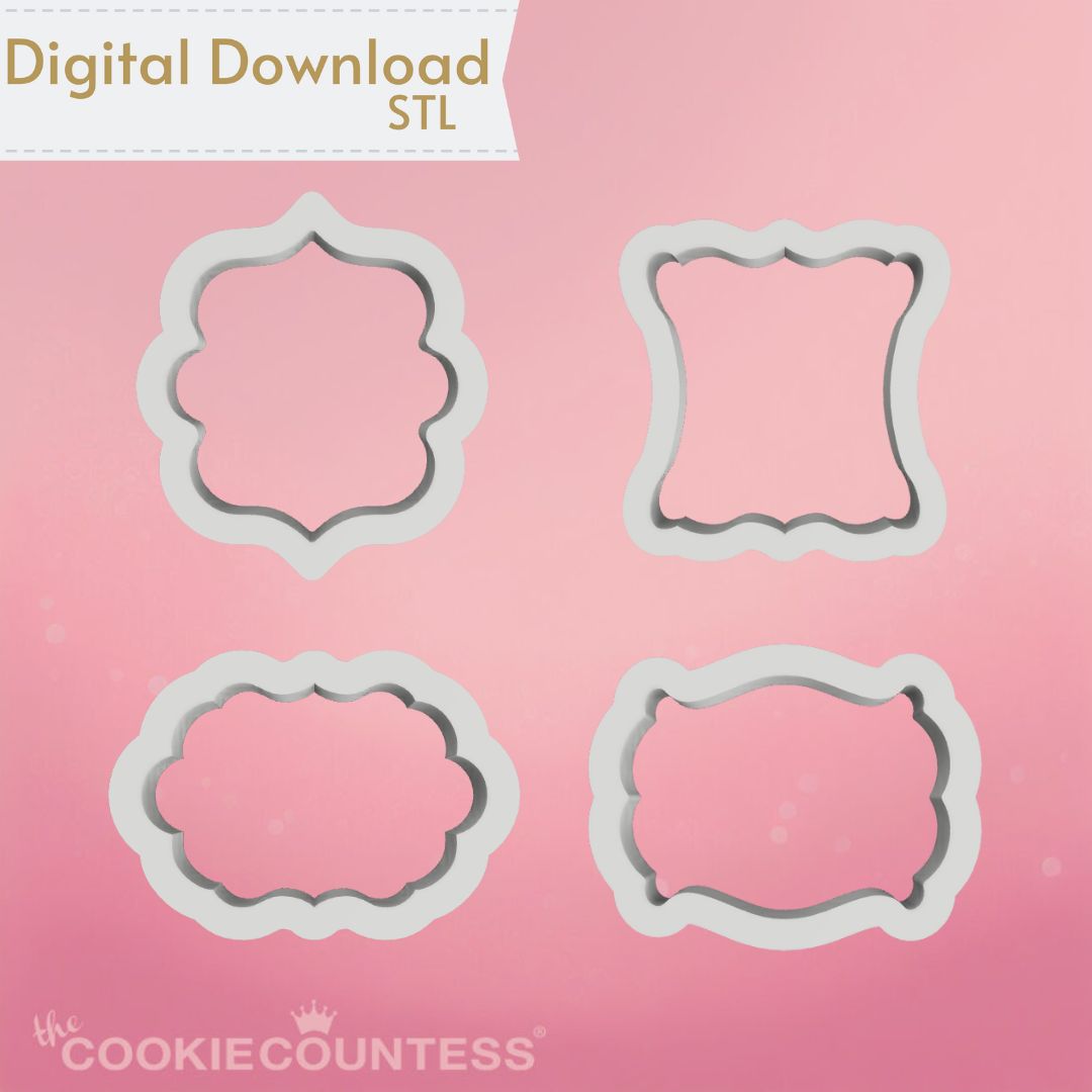 Mini Plaques Cookie Cutters STL Set — The Cookie Countess
