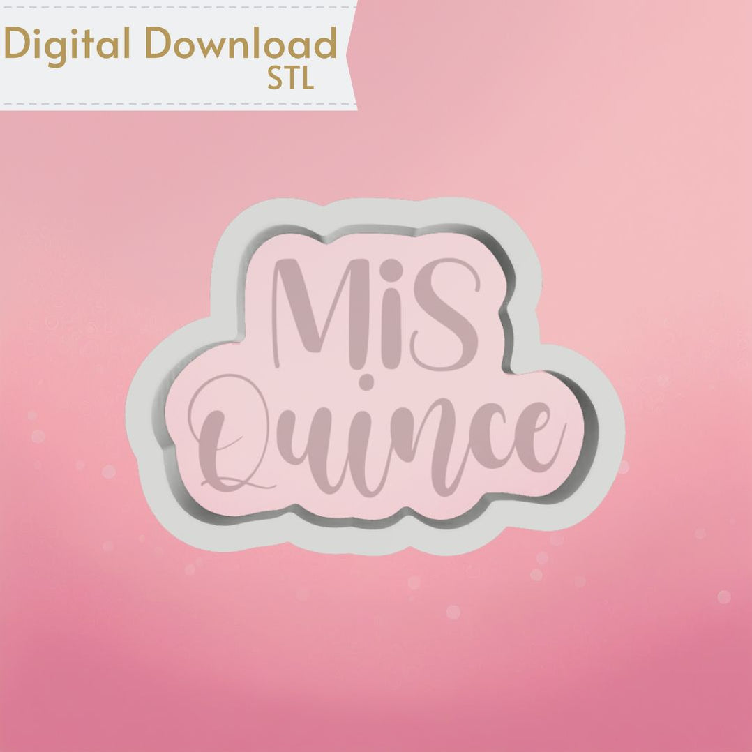 Mis Quince Plaque Cookie Cutter STL — The Cookie Countess