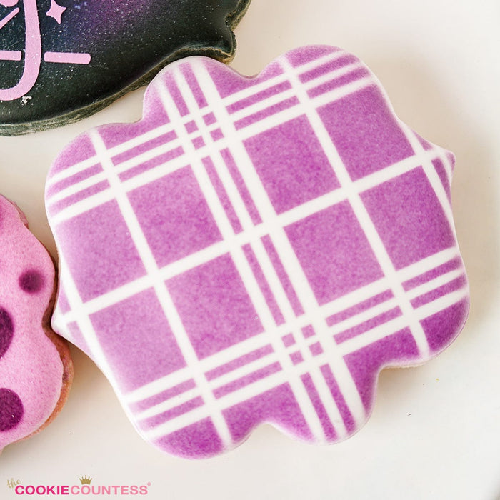 Plaid Cookie Stencil for Lumberjack, Hipster, Woodsy Weddings — The ...